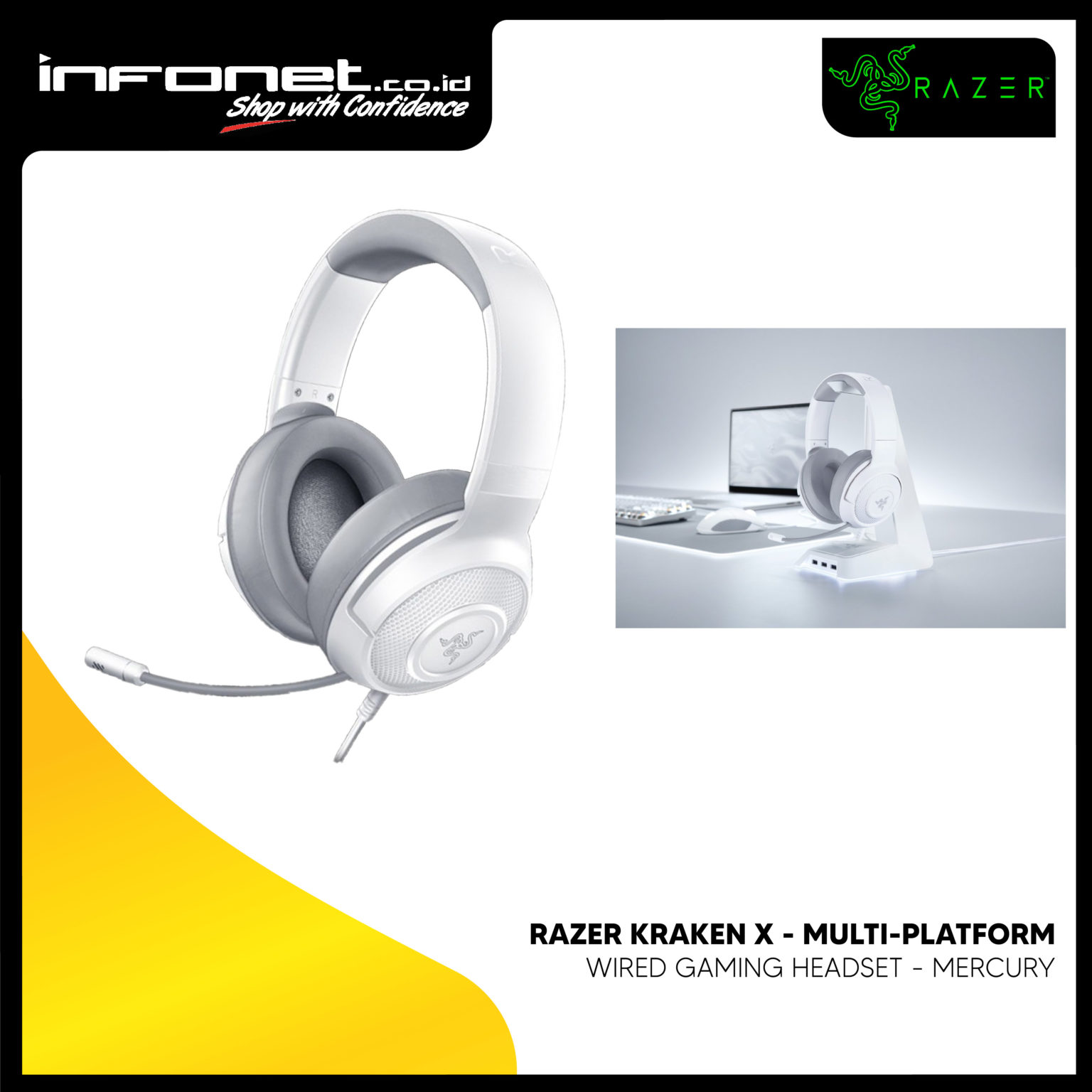 RAZER KRAKEN X - MULTI-PLATFORM WIRED GAMING HEADSET - Infonet
