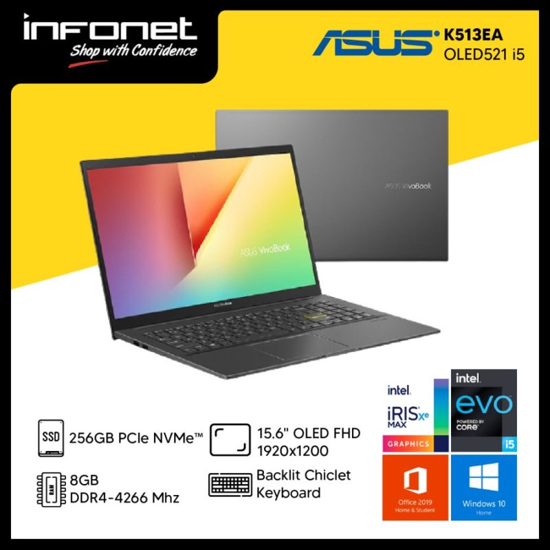 ASUS K513EA i5 1135G7 8GB 256GB PCIe + HDD HOUSING INTEL IRIS XE 15.6 ...