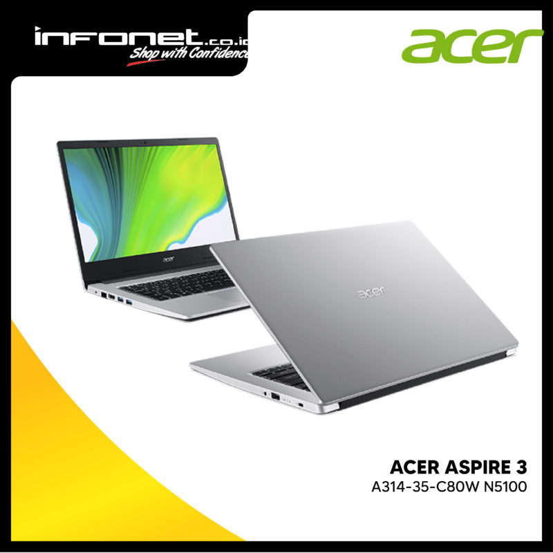 ACER ASPIRE 3 A314-35 N5100 4GB 256GB SSD UMA 14" W11 OHS21 - Infonet