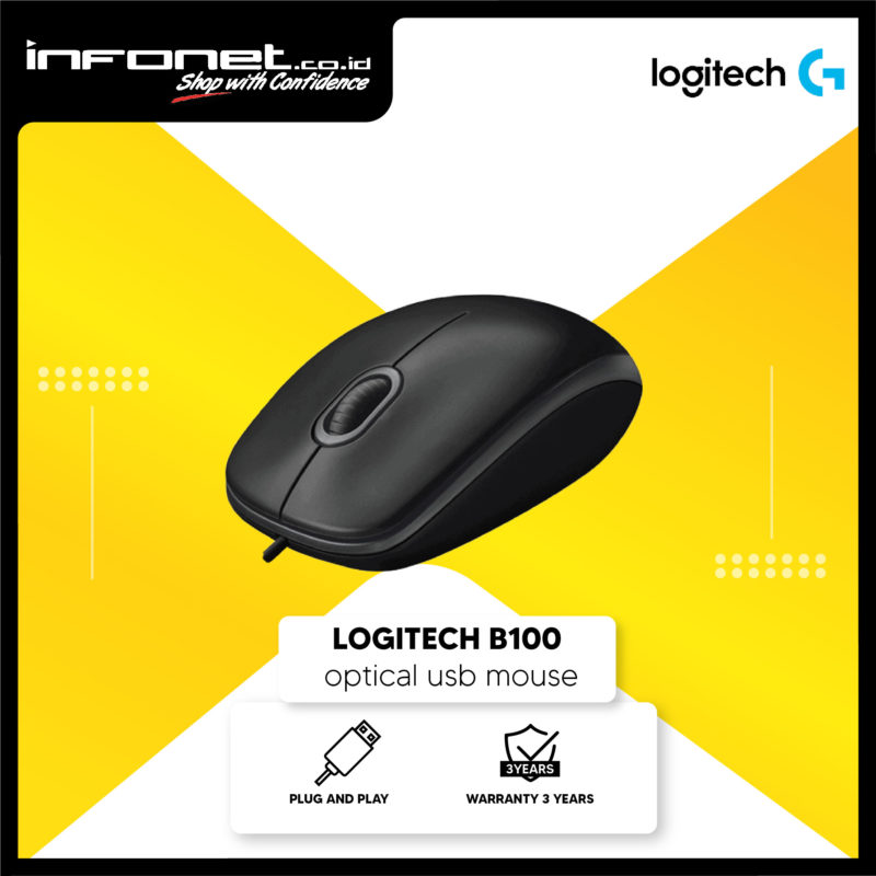 LOGITECH B100 OPTICAL USB MOUSE - Infonet