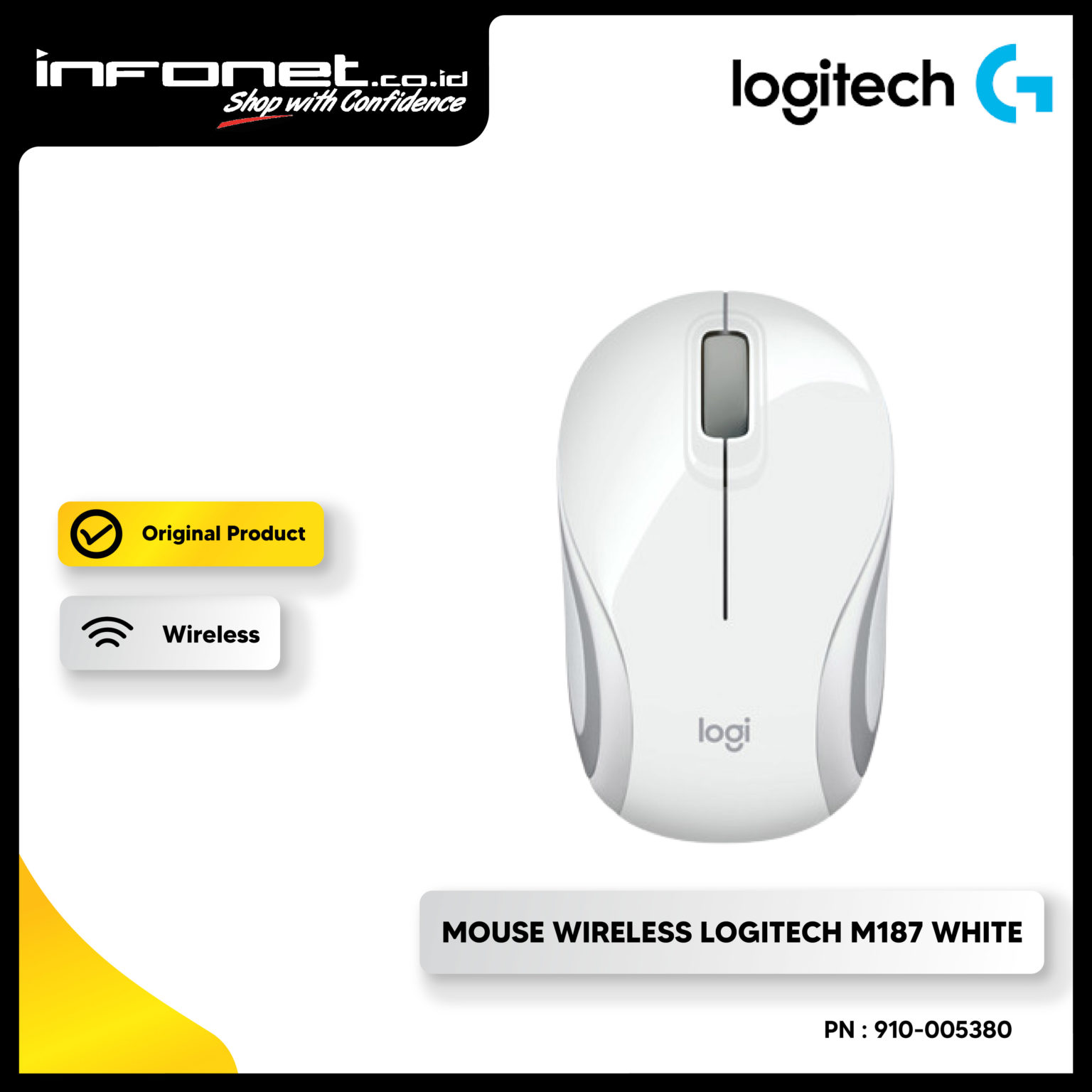 MOUSE WIRELESS LOGITECH M187 - Infonet